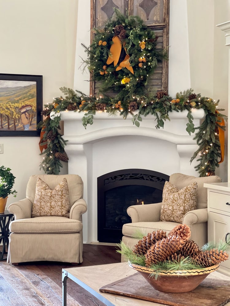 How to Create a Natural-Looking Christmas Mantel - Cindy Hattersley Design